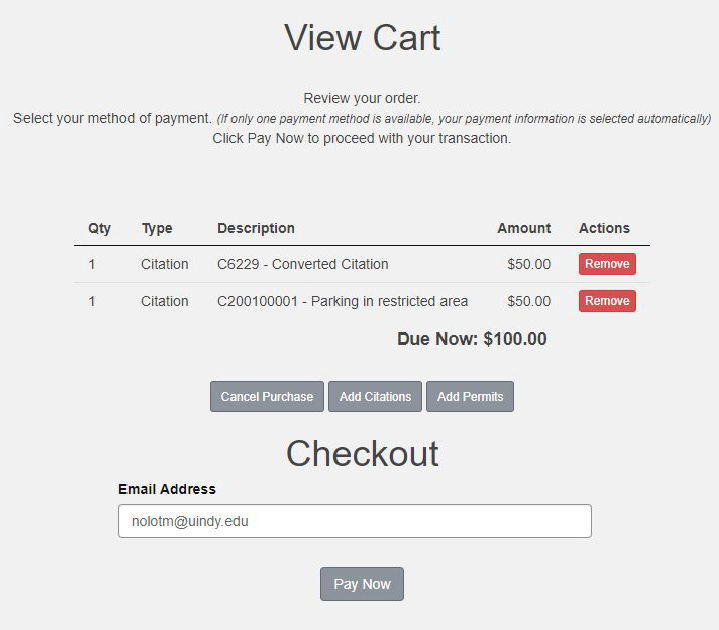 Pay A Citation - University of Indianapolis