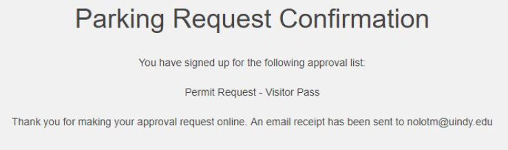 Request a Temporary Parking Pass - University of Indianapolis