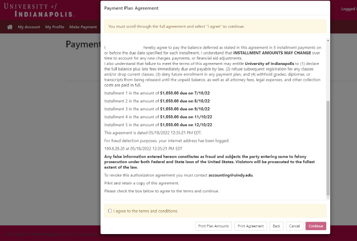 How to Enroll in a Payment Plan - University of Indianapolis